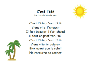 Chanson de l’été – Maternelle Joseph Brenier